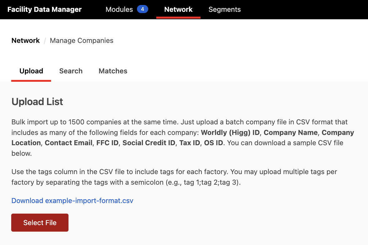 Facility Data Manager 快速入门指南：品牌 – Worldly 培训与支持