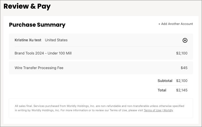 Wire Transfer Payment Process – Worldly Training & Support