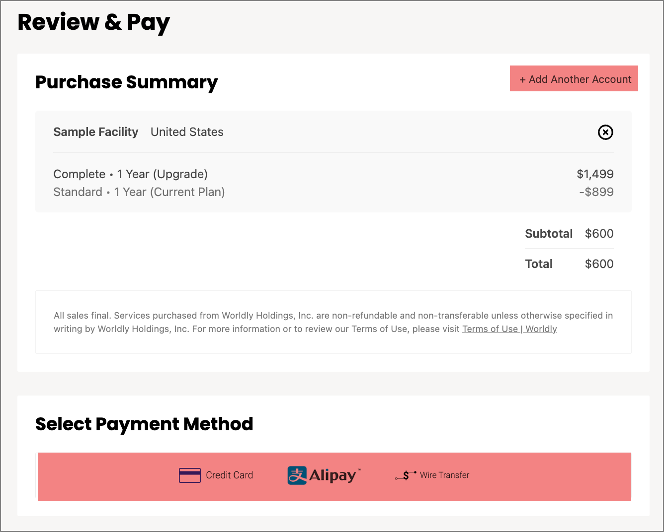 How to upgrade a Worldly subscription – Worldly Training & Support